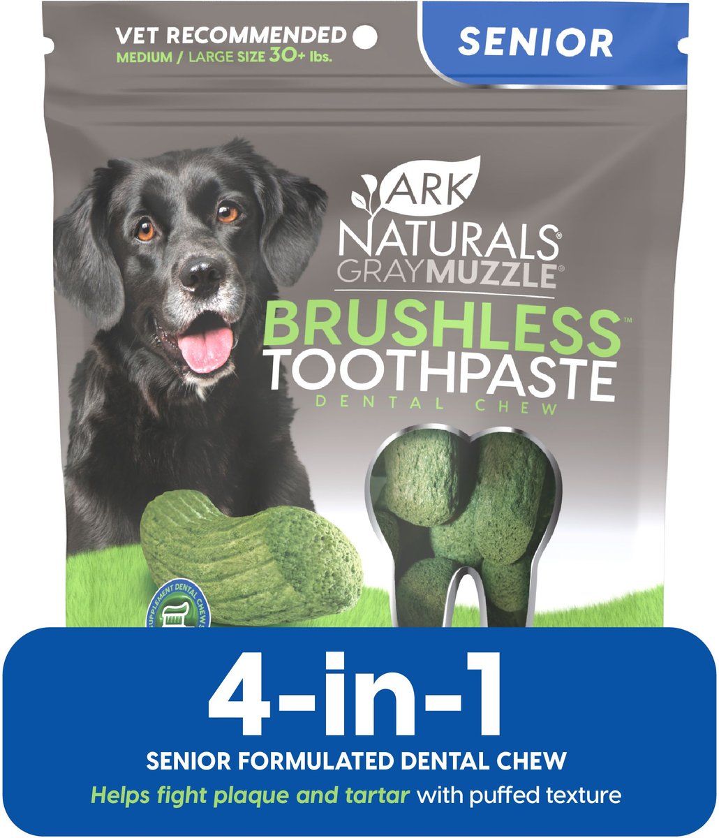 ARK NATURALS Brushless Toothpaste Gray Muzzle Large Senior Dental Dog ...