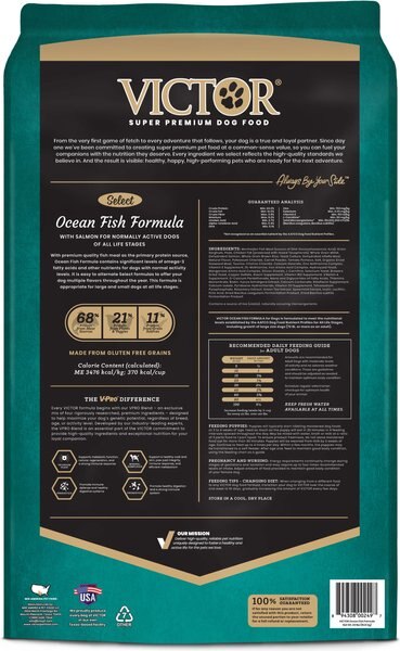 VICTOR Select Ocean Fish Formula Dry Dog Food, 40-lb bag - Chewy.com