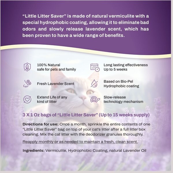 LITTLE LITTER SAVERS Natural Fresh Scent Lavender Cat Litter Deodorizer ...