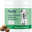 PAWFY Allergy & Immune Turkey Flavor Dog Supplement, 30 count - Chewy.com