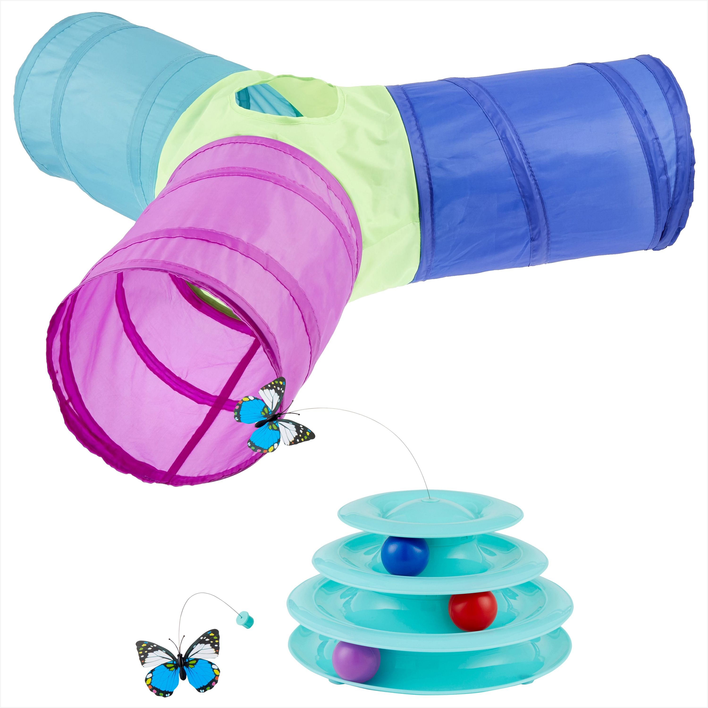 Questions and Answers about FRISCO Foldable Play Tri-Tunnel Cat Toy ...