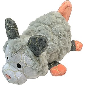BITE FORCE Built with Kevlar Tough Plush Opossum Dog Toy Grey Chewy