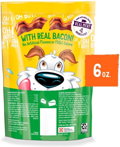 Purina Beggin' Fun Size Bacon & Cheese Flavored Dog Treats, 6-oz pouch ...