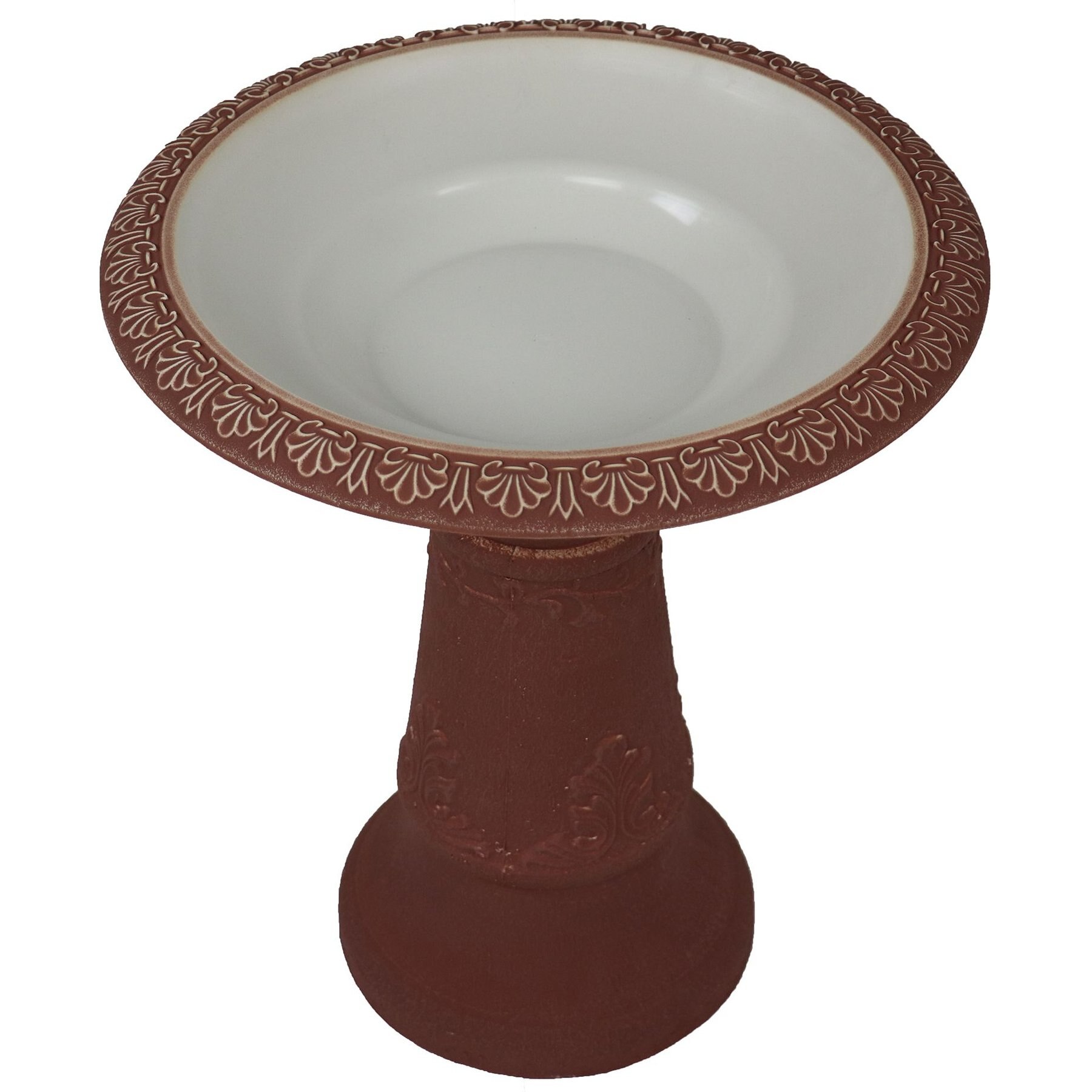 EXACO Scroll Vine Bird Bath, Dusty Rose - Chewy.com