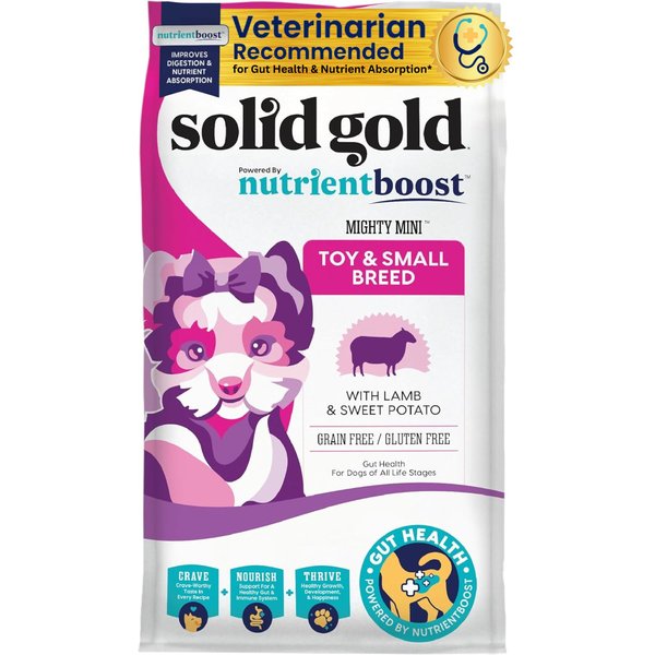 SOLID GOLD Mighty Mini Small & Toy Breed Grain-Free Beef, Sweet Potato & Apple Dry Dog Food, 4 ...