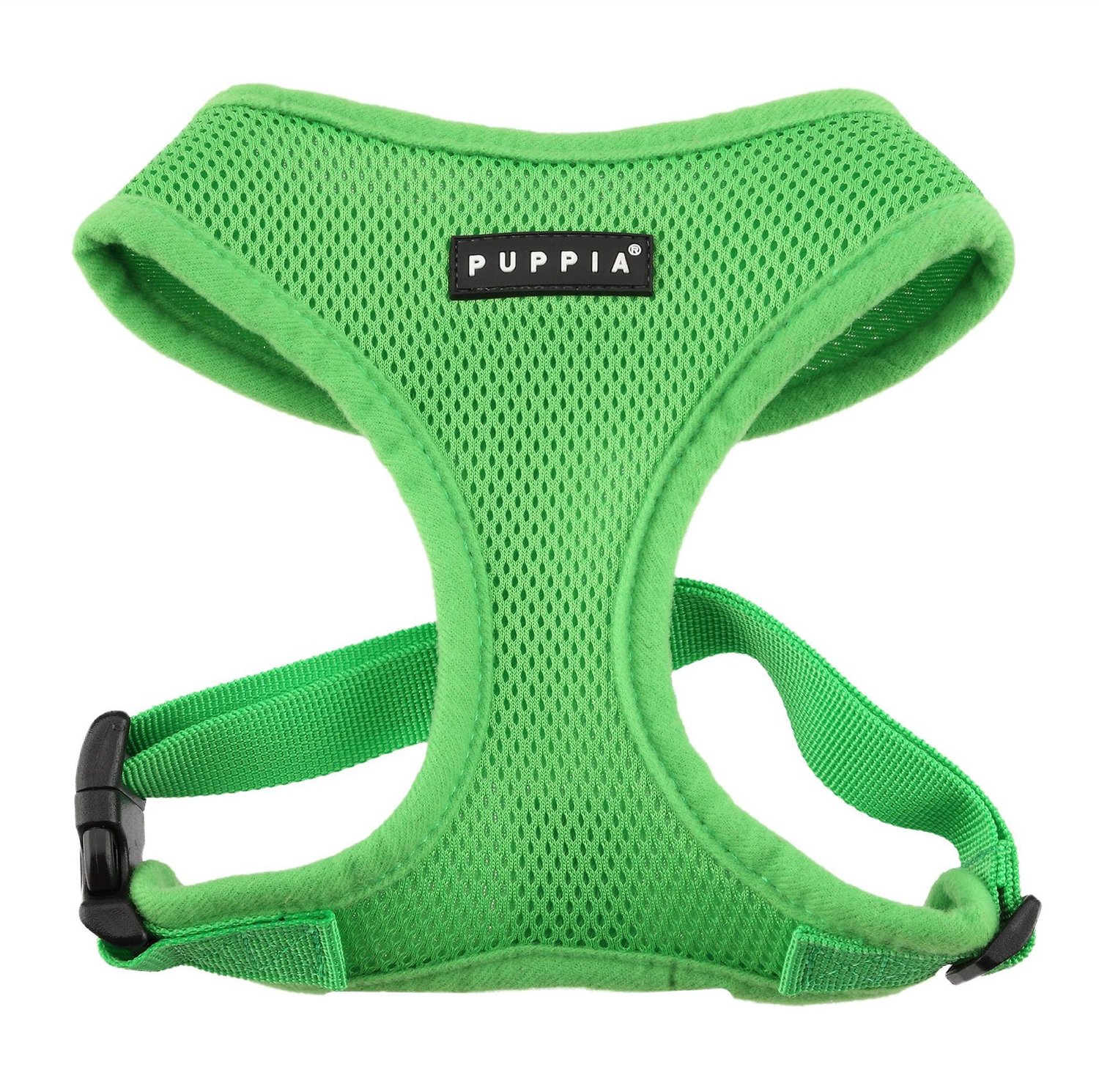 PUPPIA Polyester Back Clip Dog Harness, Green, Medium: 16 to 22-in ...