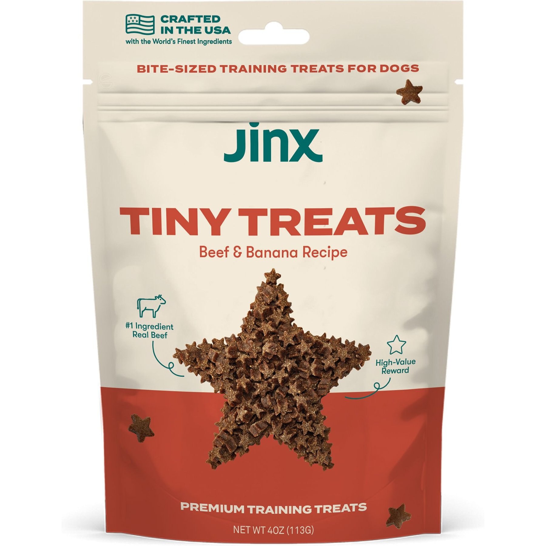 JINX Beef & Bananas Soft & Chewy Dog Treats, 4-oz bag - Chewy.com