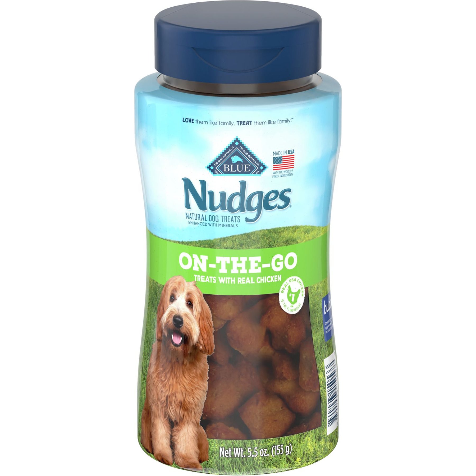 BLUE BUFFALO Nudges On The Go Chicken Natural Dog Treats, 5.5-oz ...