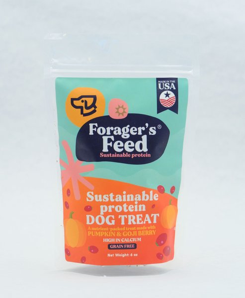 FORAGER'S FEED Pumpkin & Goji Berries Dog Treat, 6-oz bag - Chewy.com