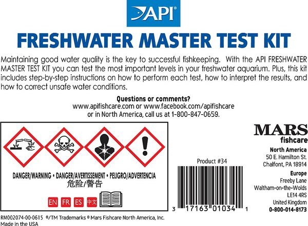 API Freshwater Aquarium Master Test Kit, 800 count - Chewy.com