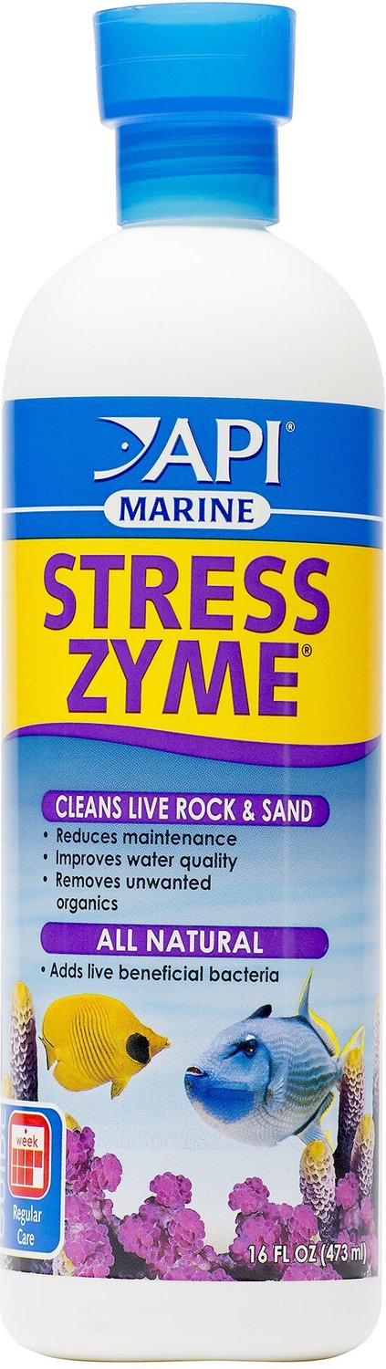 API Marine Stress Zyme Saltwater Aquarium Cleaning Solution, 16-oz ...