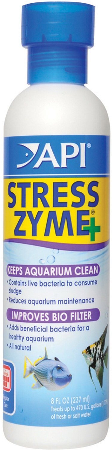 API Stress Zyme Freshwater & Saltwater Aquarium Water Cleaner, 8-oz ...