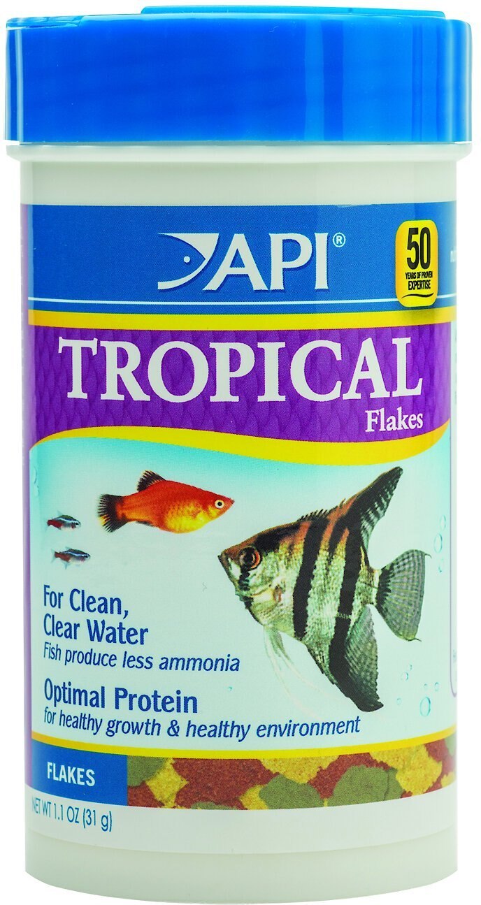 API Flakes Tropical Fish Food, 1.1-oz bottle - Chewy.com