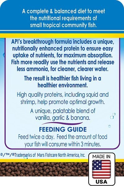 API Sinking Mini Pellets Tropical Fish Food, 1.7-oz bottle - Chewy.com