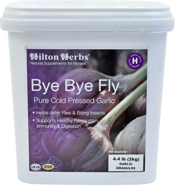 HILTON HERBS Bye Bye Fly Garlic Granules Horse Supplement, 4.4-lb tub ...