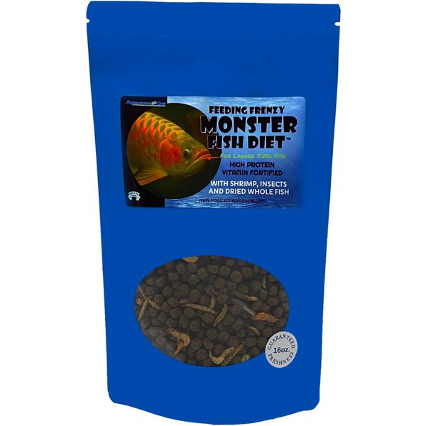 AQUACULTURE-ONE Feeding Frenzy Monster Fish Diet for Large Fish, 16-oz ...