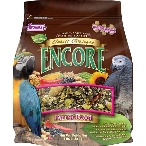BROWN'S Encore Classic Natural Parrot Food, 4-lb bag - Chewy.com