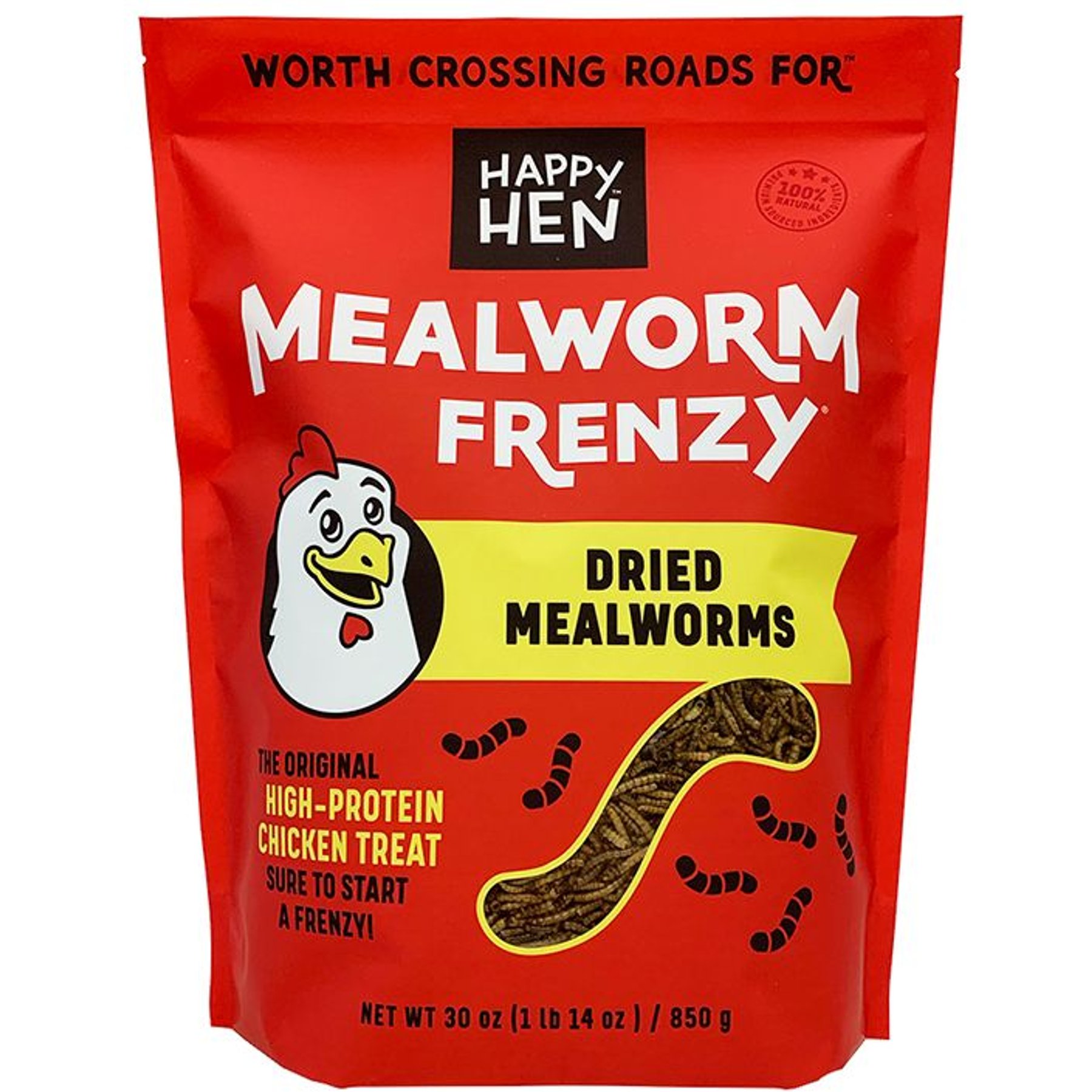 HAPPY HEN TREATS Mealworm Frenzy Poultry Treats, 30-oz bag - Chewy.com