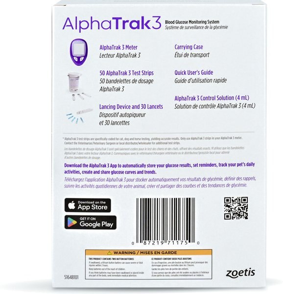 ALPHATRAK 3 Blood Glucose Diabetic Monitoring Kit for Cats, Dogs ...