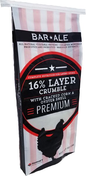 BAR ALE 16% Protein Layer Crumble with Cracked Corn & Oyster Shell ...