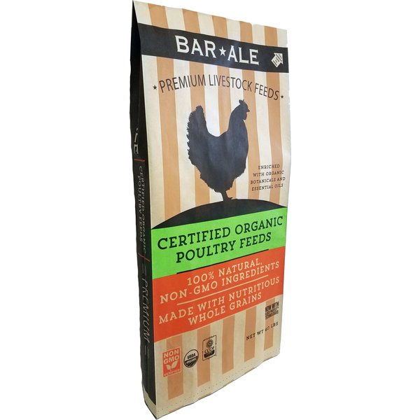 BAR ALE Organic 18% Protein Hi-Energy Layer Crumble Chicken Feed, 40-lb ...