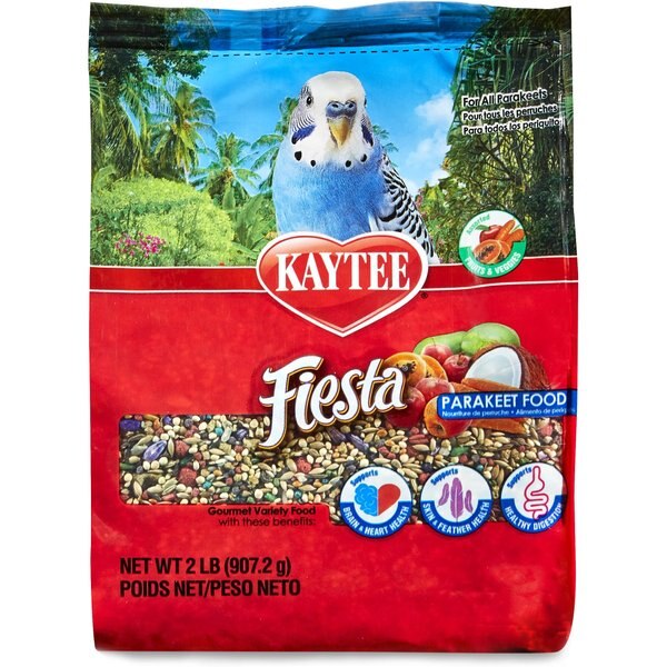 KAYTEE Fiesta Variety Mix Parakeet Food, 2-lb bag - Chewy.com