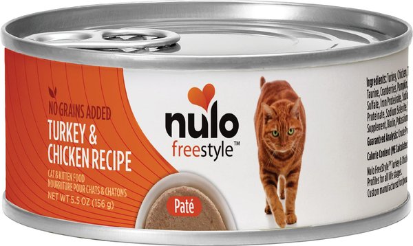 NULO Freestyle Turkey & Chicken Recipe Grain-Free Canned Cat & Kitten ...