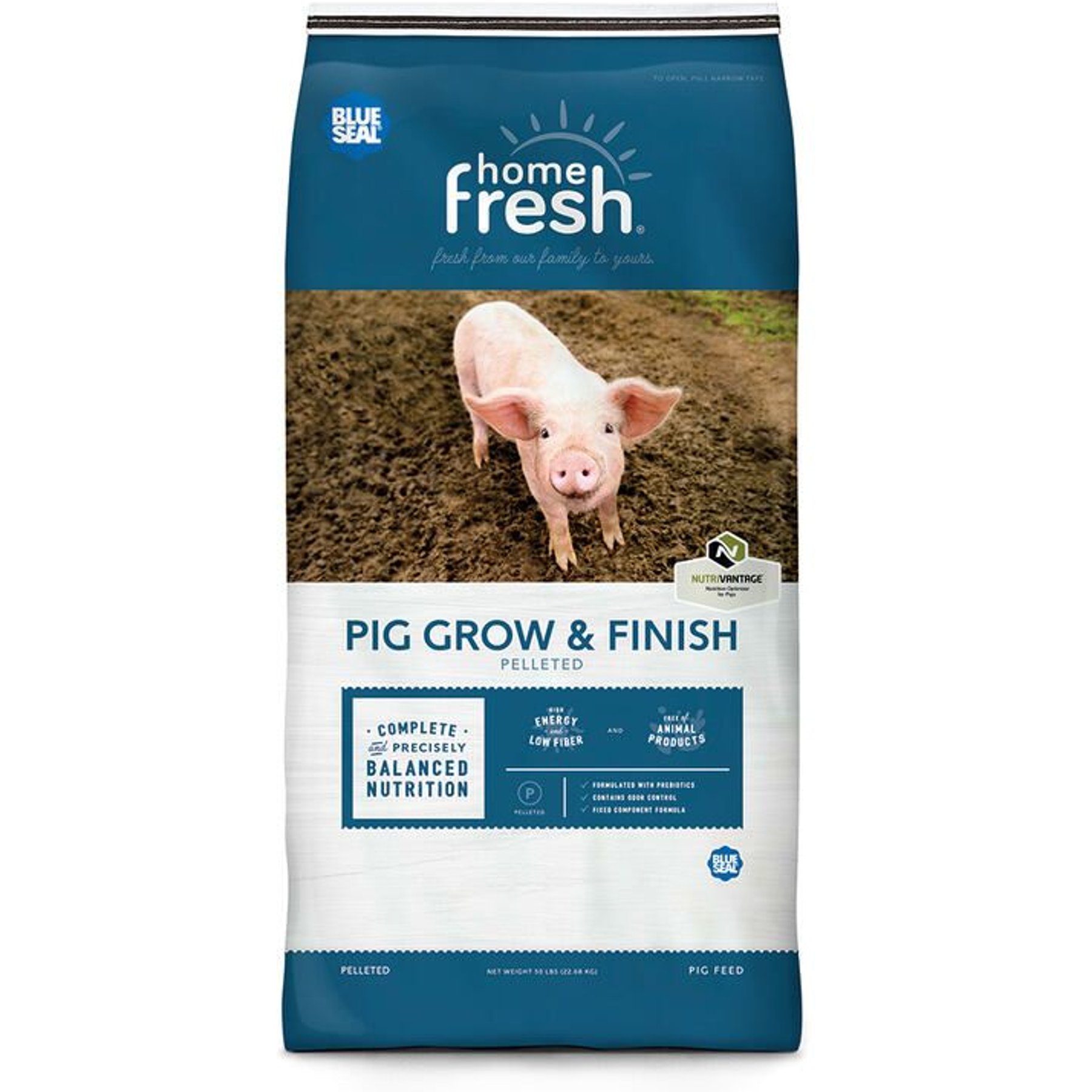 KENT / BLUE SEAL Home Fresh Pig Grow & Finish Pig Feed, 50-lb bag ...