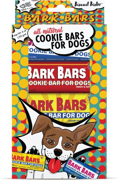 PETKNOWLEDGY BY SPUNKY PUP Bark Bars Variety Pack Dog Treat, 6-oz bag ...