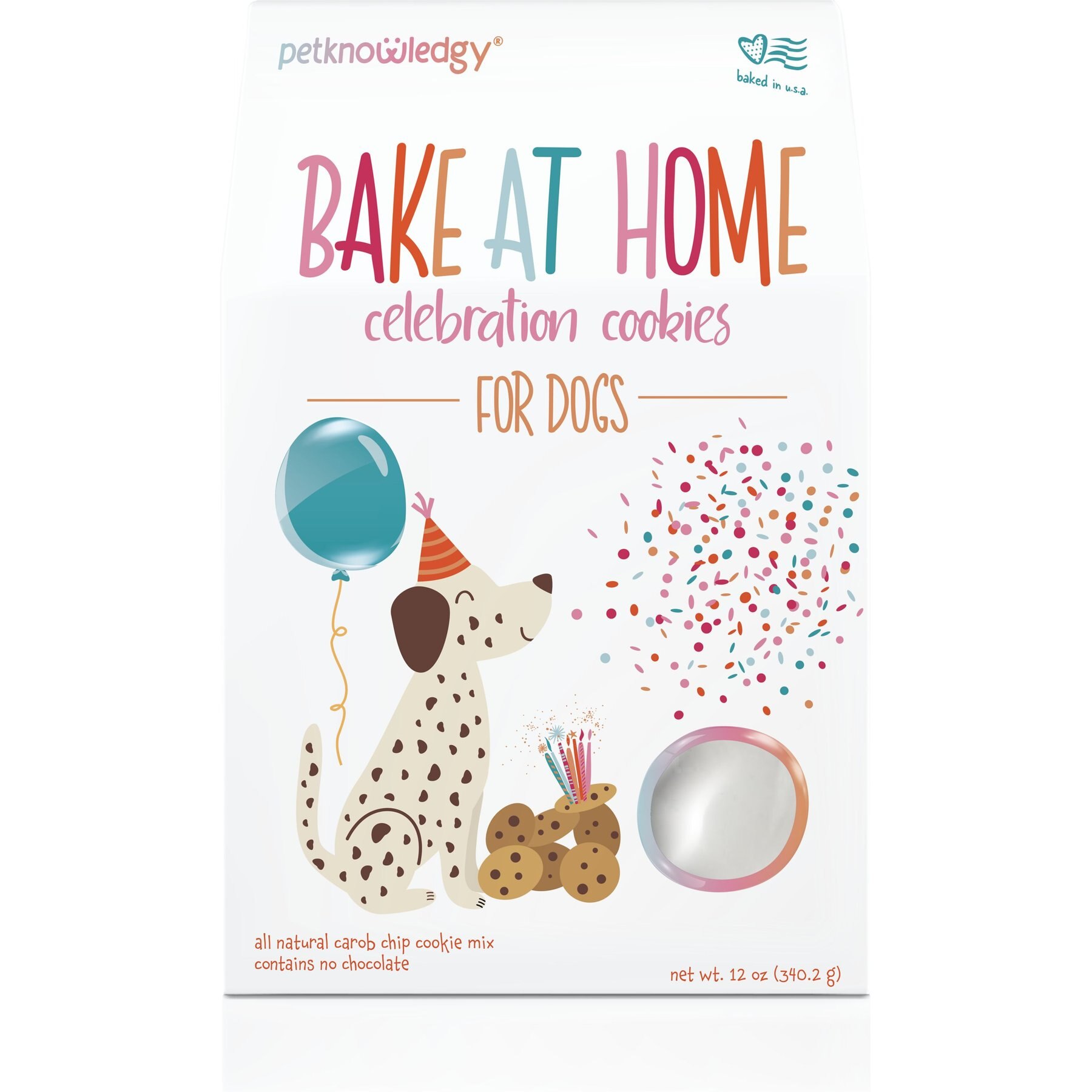 PETKNOWLEDGY BY SPUNKY PUP Bake at Home Celebration Cookies Carob Dog ...