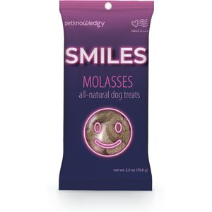 PETKNOWLEDGY BY SPUNKY PUP Snack Pack Smiles Molasses Dog Treat, 2.5-oz ...