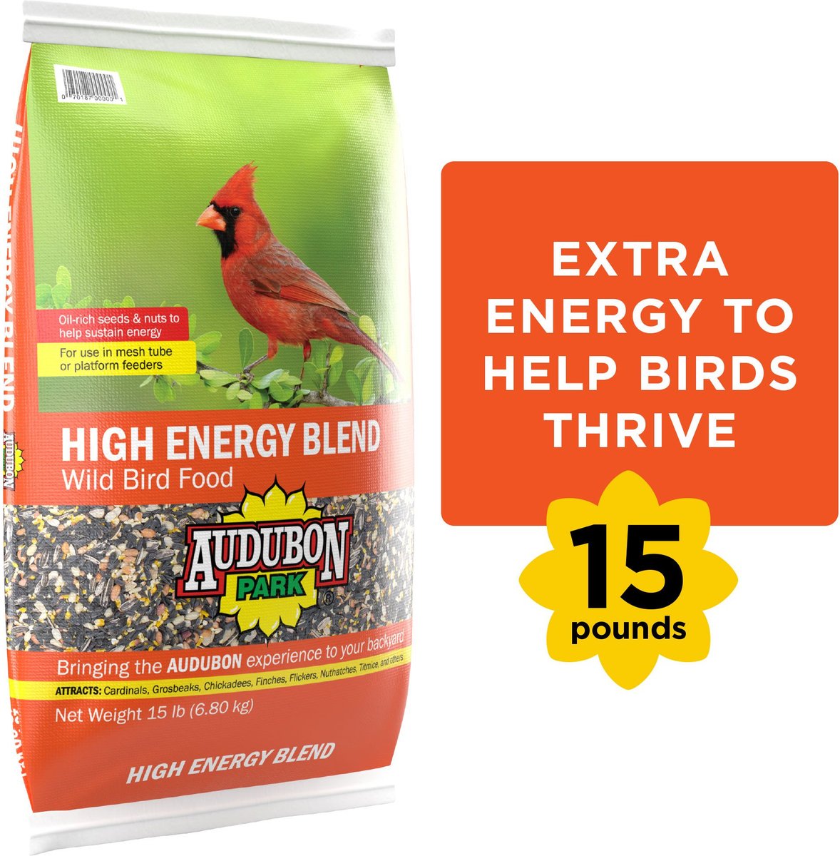 AUDUBON PARK High Energy Blend Wild Bird Food, 15-lb bag - Chewy.com