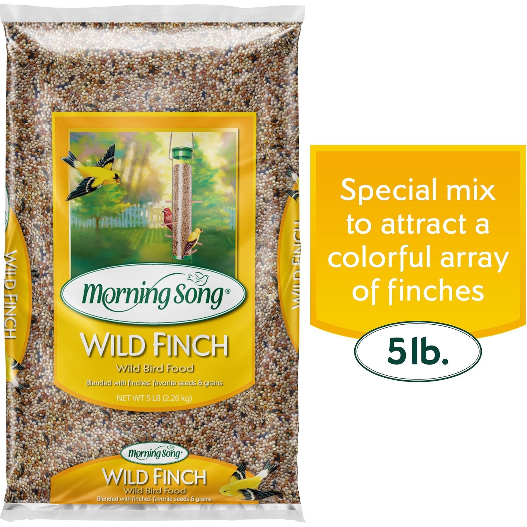 MORNING SONG Wild Finch Wild Bird Food, 5-lb bag - Chewy.com