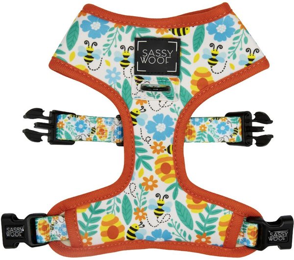 SASSY WOOF Reversible Dog Harness, Must Be The Honey, Orange, X-Large ...