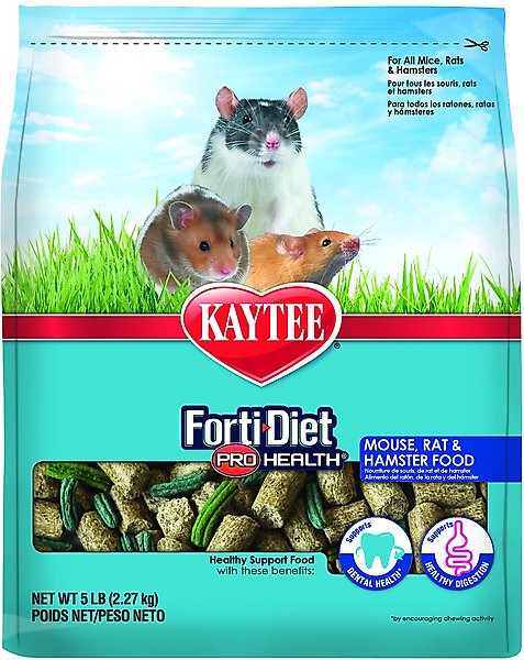 KAYTEE Forti-Diet Pro Health Dental Health Mouse, Rat & Hamster Food, 5 ...