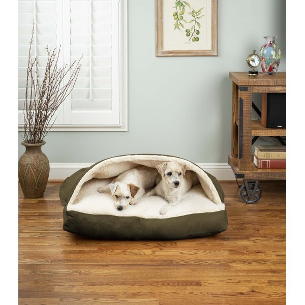 SNOOZER PET PRODUCTS Round Indoor Outdoor Cozy Cave Dog Bed, Grey ...