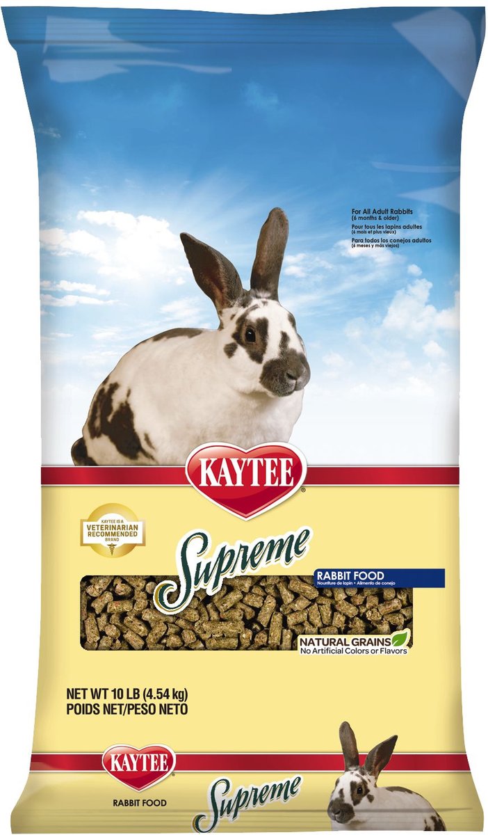 KAYTEE Supreme Fortified Daily Diet Rabbit Food, 10-lb bag - Chewy.com