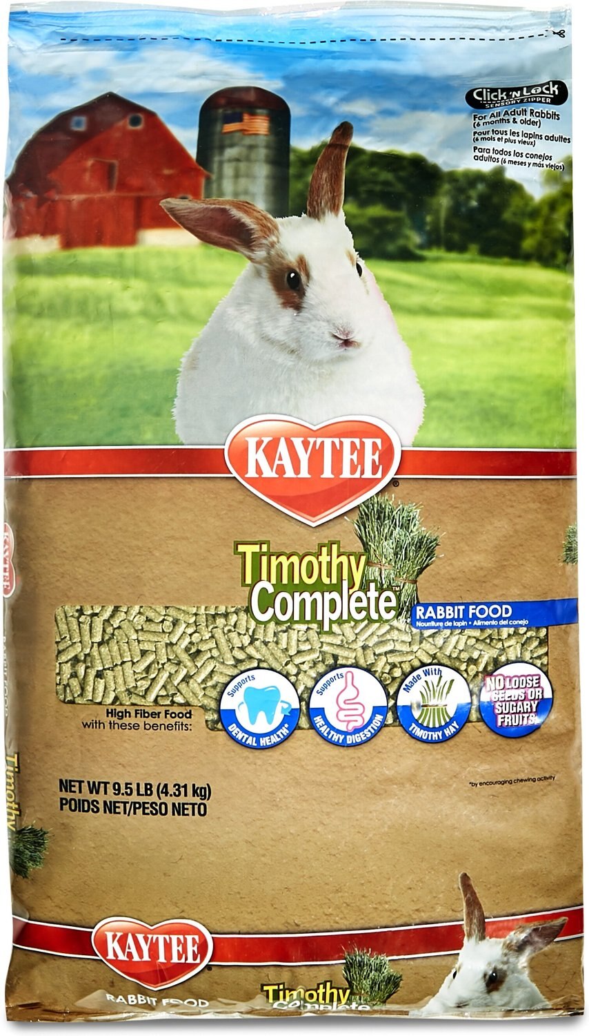 KAYTEE Timothy Complete Pelleted Rabbit Food, 9.5-lb bag - Chewy.com