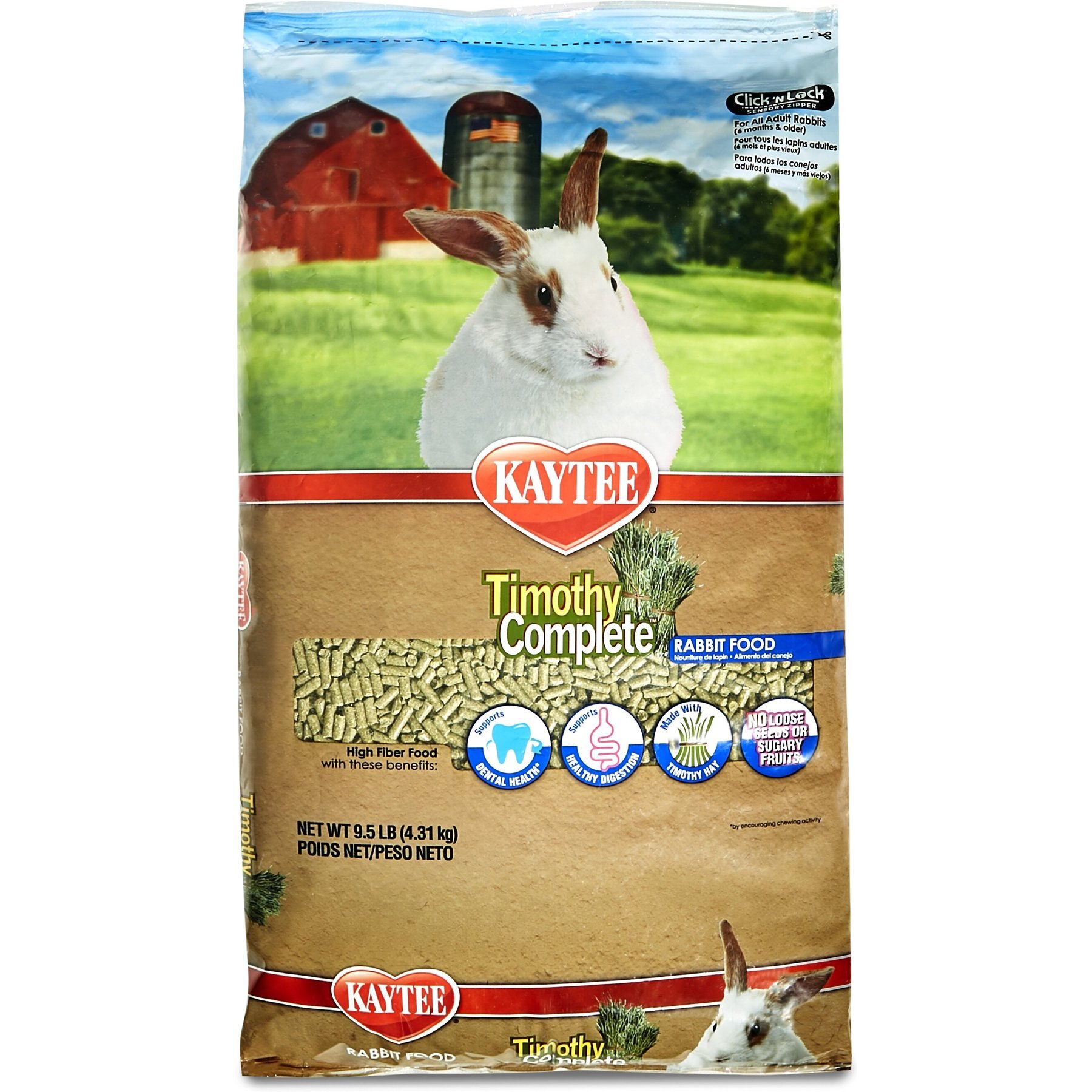 KAYTEE Timothy Complete Pelleted Rabbit Food, 9.5-lb bag - Chewy.com