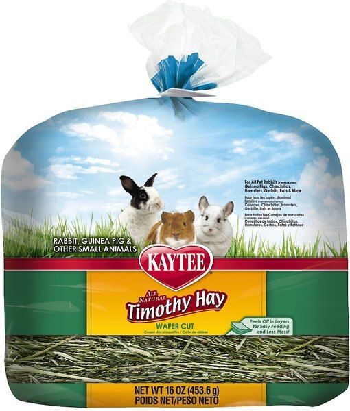 Discontinued - KAYTEE Timothy Hay Wafer-Cut Small Animal Food, 16-oz ...