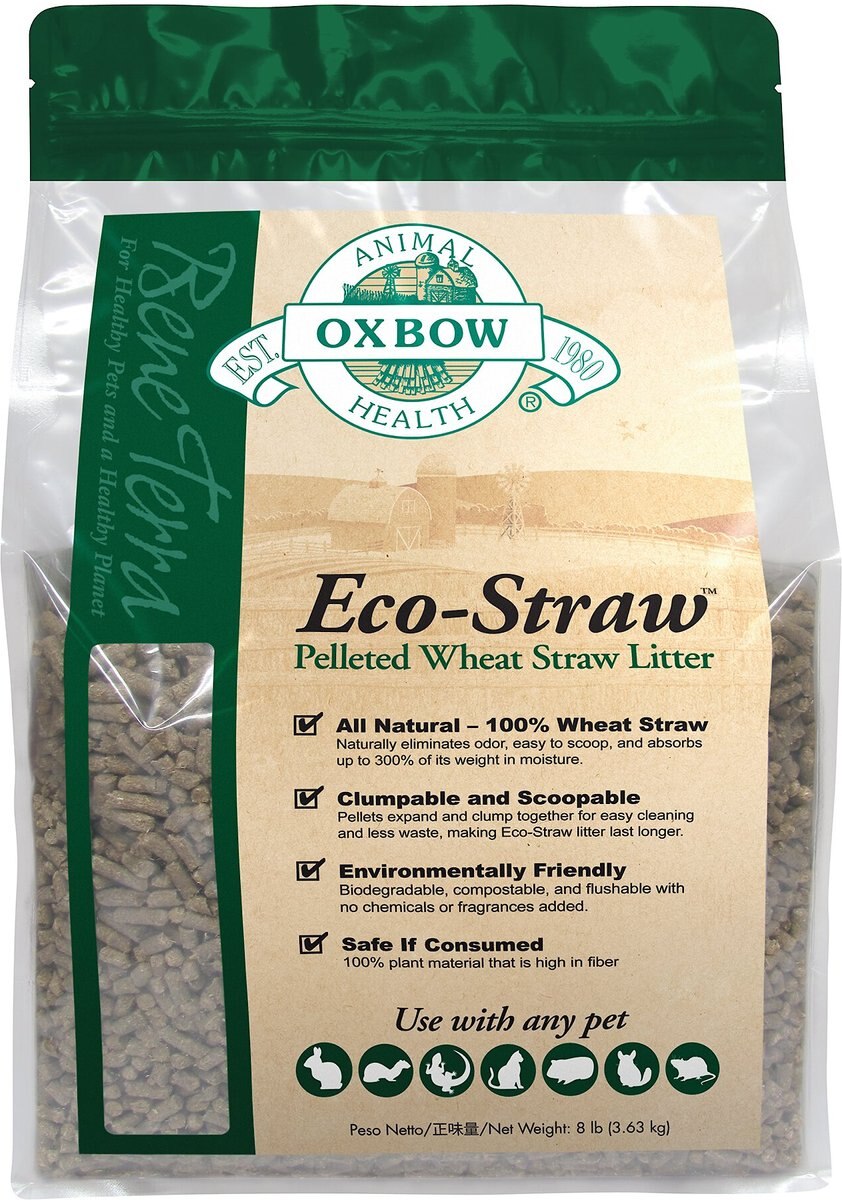 Discontinued - OXBOW Eco-Straw Pelleted Wheat Straw Small Animal Litter ...