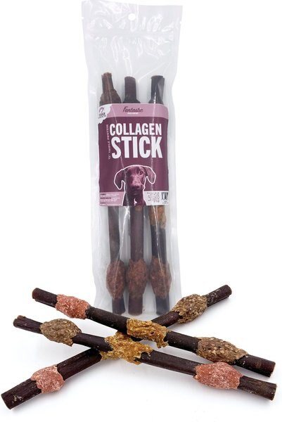 FANTASTIC DOG CHEWS 12-inch Collagen Sticks with Triple Protein Dog ...