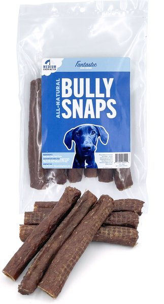 FANTASTIC DOG CHEWS 5-inch Bully Snaps Beef Flavor Dog Treats, 6 count ...