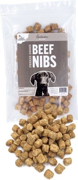 FANTASTIC DOG CHEWS Freeze-Dried Beef Nibs Dog Treats, 3-oz bag - Chewy.com