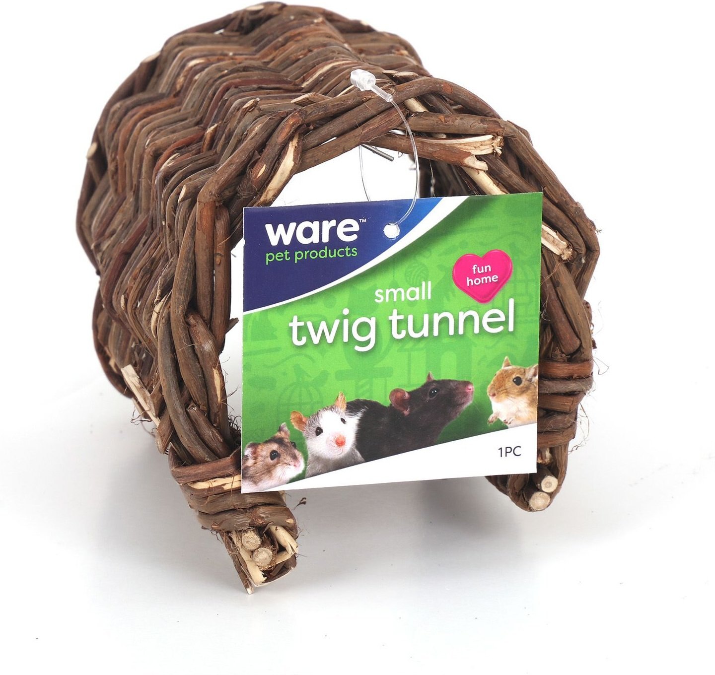 WARE Edible Twig Tunnel Small Animal Hideout, Small - Chewy.com