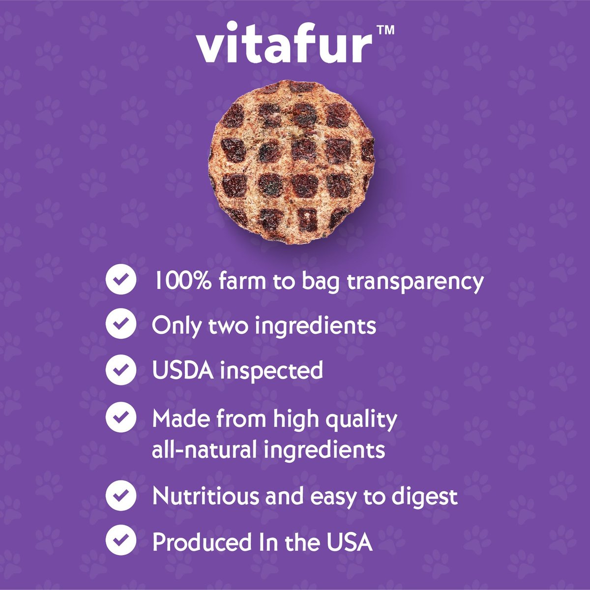 VITAFUR Barkin Burger Bison & Pumpkin Dog Treat, 4-oz bag - Chewy.com