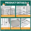 Out of Stock - YAHEETECH Rolling Rabbit Cage on Wheel, Gray, 6-Level ...