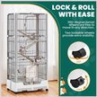Out of Stock - YAHEETECH Rolling Rabbit Cage on Wheel, Gray, 6-Level ...