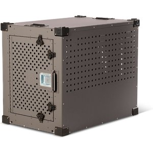 IMPACT DOG CRATES High Anxiety Single Door Aluminum Dog Crate, Gray, 40 ...