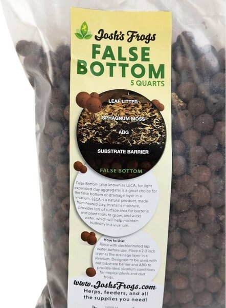 JOSH'S FROGS False Bottom LECA Reptile Substrate, 5-qt bag - Chewy.com